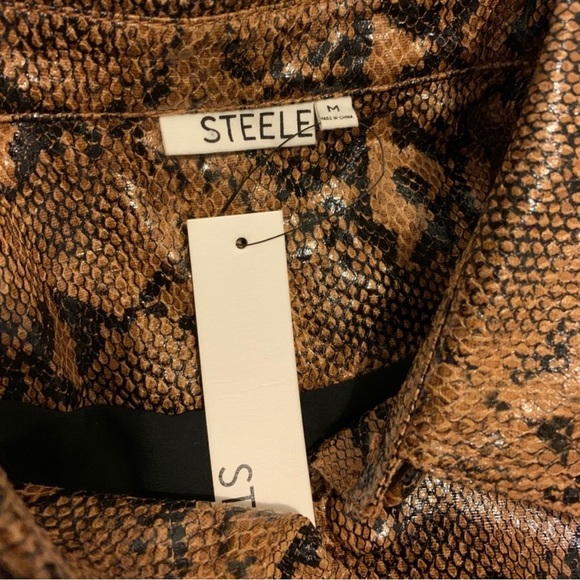 steele | Jackets & Coats | Steele Faux Snake Skin Shaket | Poshmark